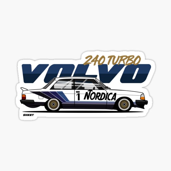 "240 TURBO 86 ETCC " Sticker for Sale by shketdesign | Redbubble