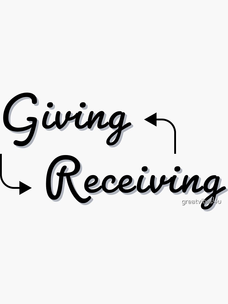 "(WF) Church holiday message: Giving = Receiving" Sticker for Sale by ...