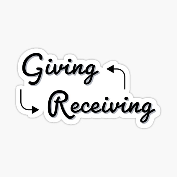 "(WF) Church holiday message: Giving = Receiving" Sticker for Sale by ...