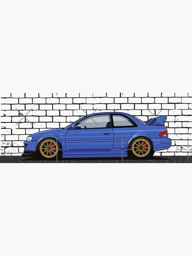 "Impreza WRX STI Rallye JDM Tuning Car 90s "Legends never die"" Sticker ...