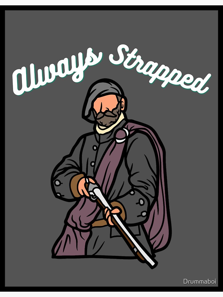"Always Strapped 12" Sticker for Sale by Drummaboi | Redbubble