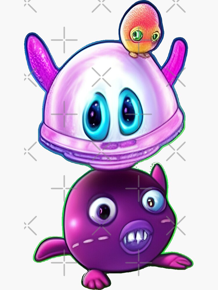 "Cute Alien Friends - Bremens" Sticker for Sale by belovedrawn | Redbubble