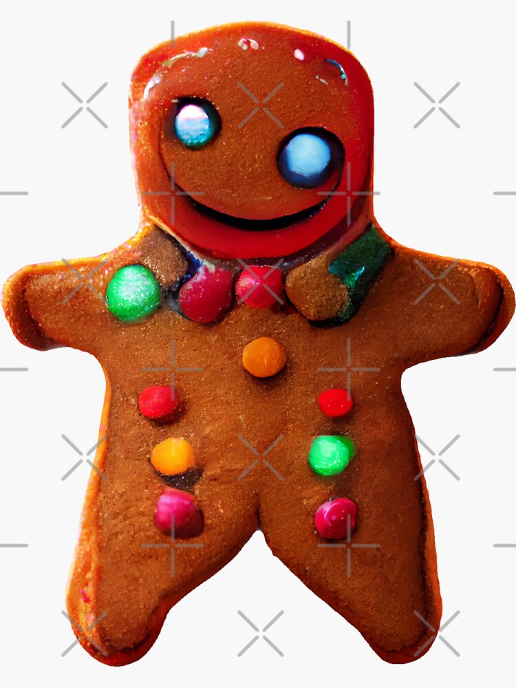 "Weirdo gingerbread man" Sticker for Sale by Nisyo | Redbubble