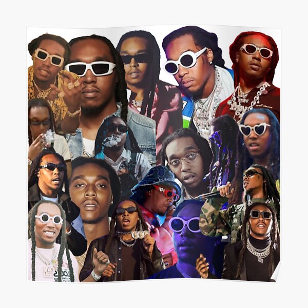 Takeoff Migos Rapper Poster For Sale By Flowaesthetic Redbubble