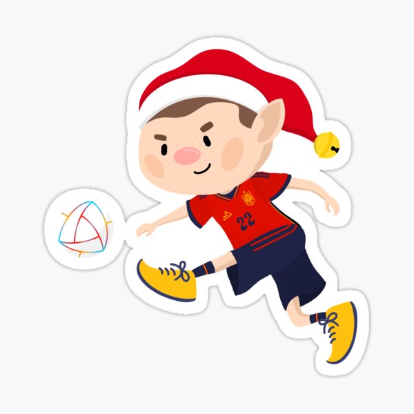 "Spain World Cup Christmas Elf" Sticker for Sale by abtchlr | Redbubble