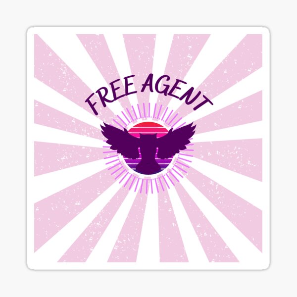 "A cat and an owl "free agent"" Sticker for Sale by IDHouse | Redbubble
