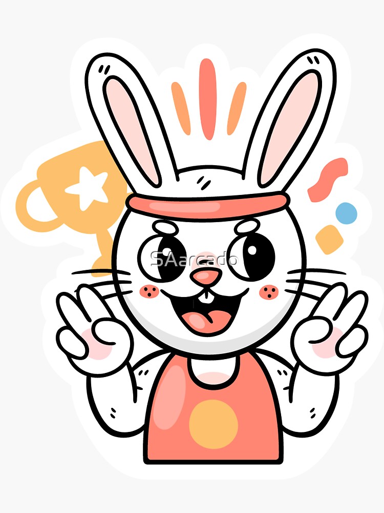 "Ronnie The Bunny Winner" Sticker for Sale by SAarcado | Redbubble