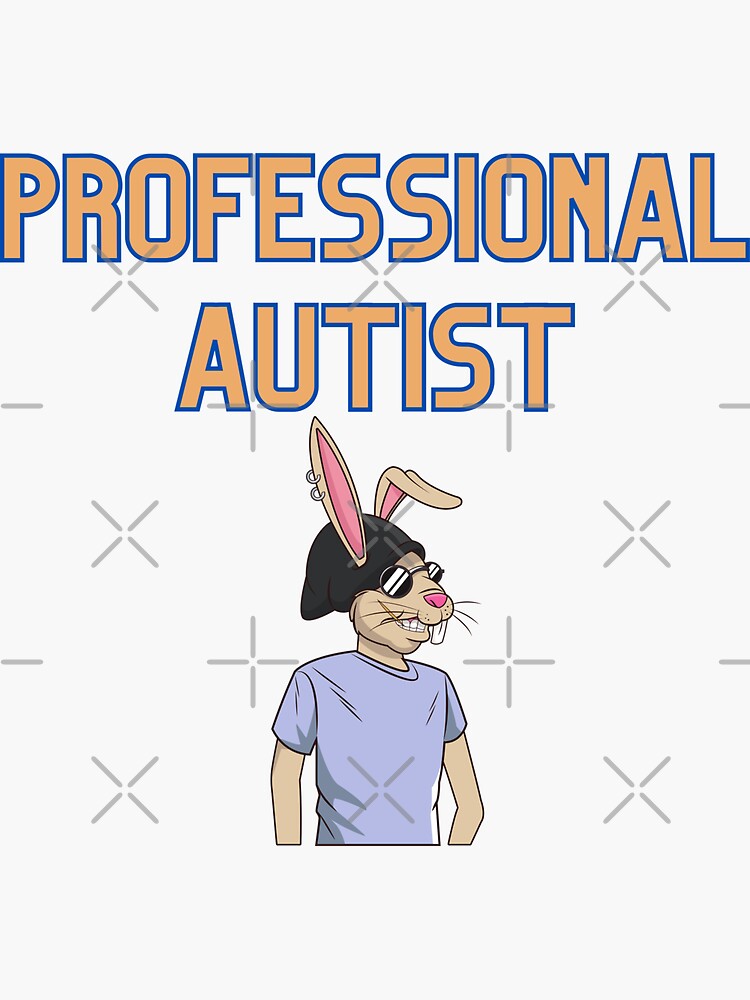 "Professional Autist Randy Rabbit" Sticker for Sale by Forethoughts ...