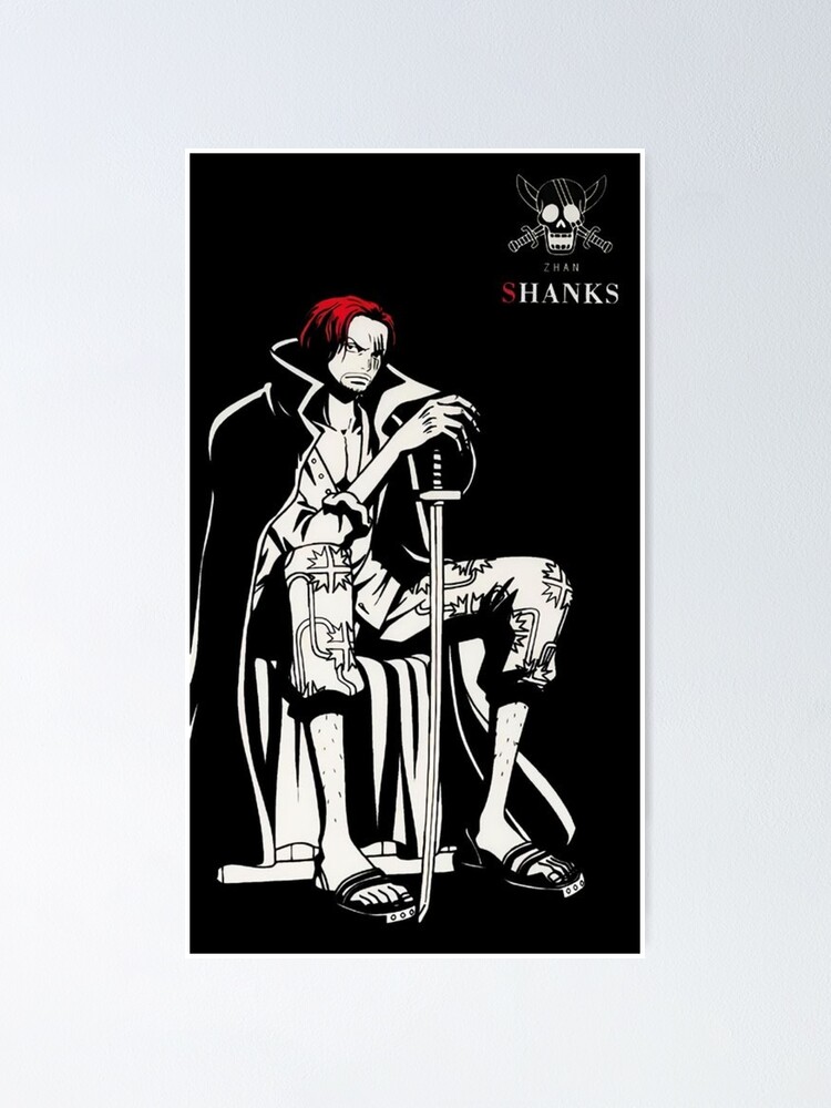 "SHANKS ONE PIECE / SHANKS RED HAIR / ONE PIECE / SHANKS FLAG" Poster ...