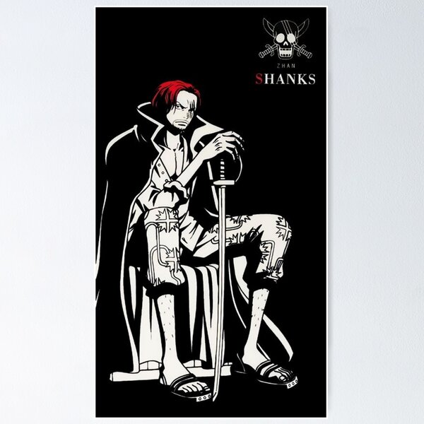 "SHANKS ONE PIECE / SHANKS RED HAIR / ONE PIECE / SHANKS FLAG" Poster ...