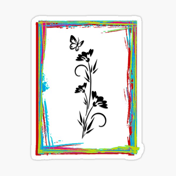 "Black flower" Sticker for Sale by Ser-box | Redbubble