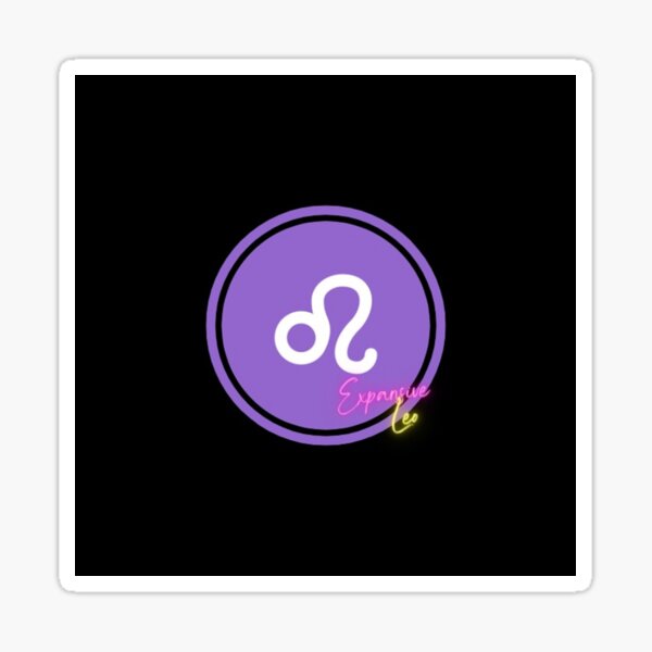 "Expansive Zodiac Leo Purple" Sticker for Sale by calefactive | Redbubble