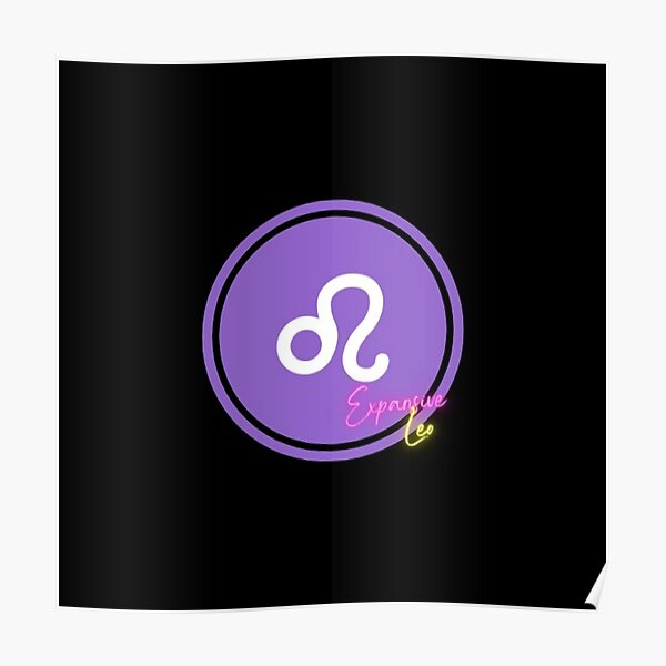"Expansive Zodiac Leo Purple" Poster for Sale by calefactive | Redbubble