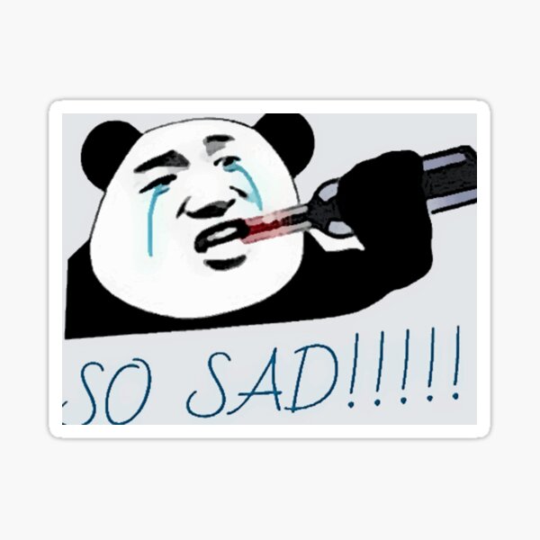 Pandas Crying Drinking Sticker For Sale By Arsheng Redbubble