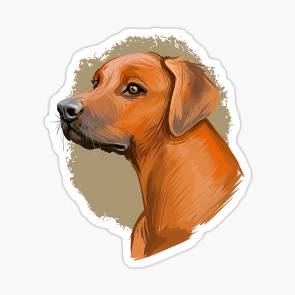"Painted rhodesian ridgeback" Sticker for Sale by Zip-Zup | Redbubble