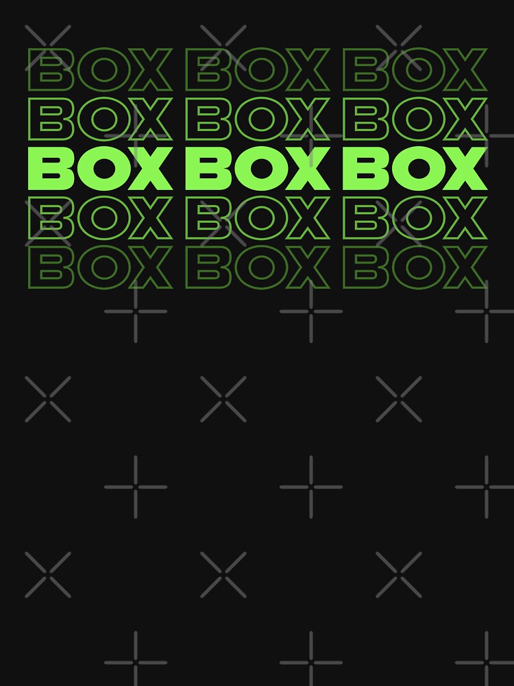 "Box Box Box F1 Faded Green Text Design" T-shirt for Sale by davidspeed ...
