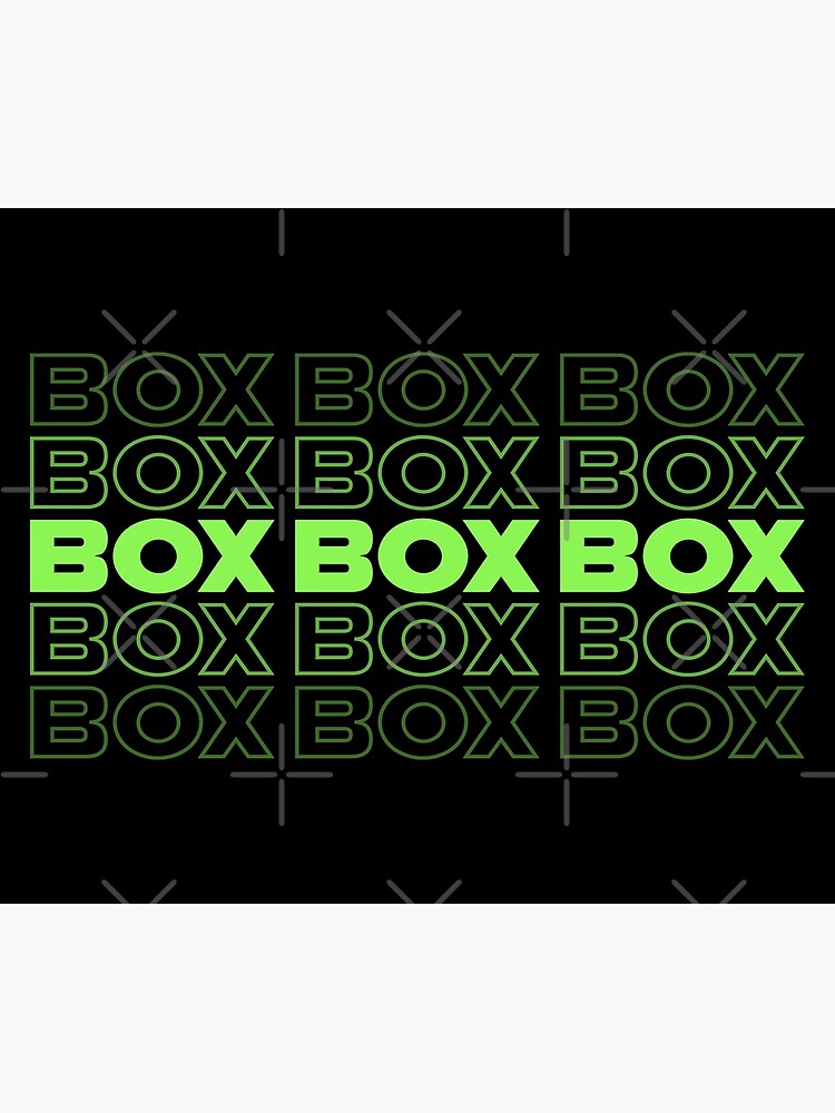 "Box Box Box F1 Faded Green Text Design" Poster for Sale by davidspeed ...
