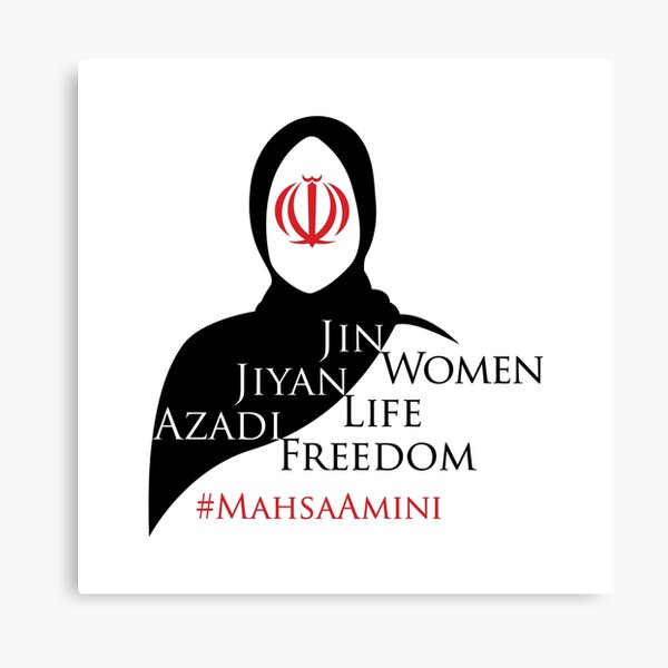 "Jin Jiyan Azadi - Women Life Freedom - Iran - Mahsa Amini" Canvas ...