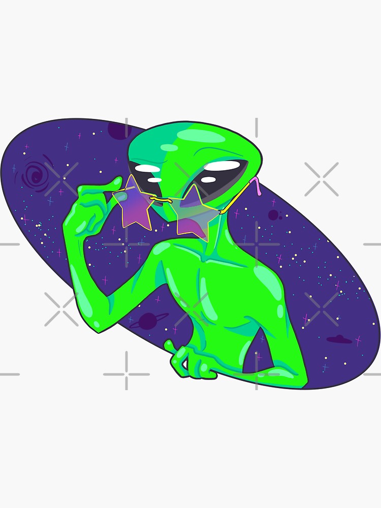 "Alien coming out of a void " Sticker for Sale by Abbsteel | Redbubble