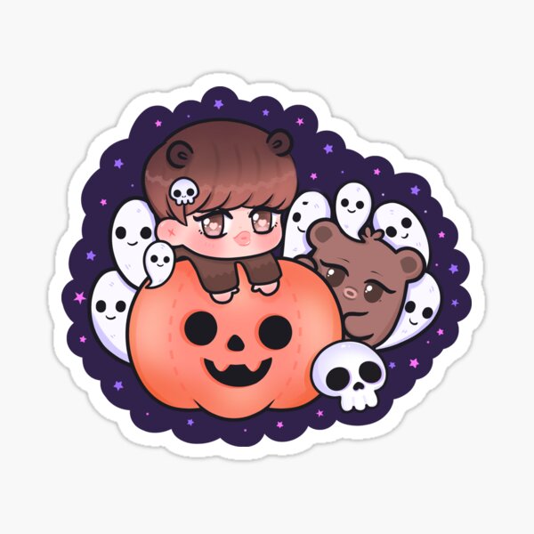 "Nini Bear And Ghost Friends " Sticker for Sale by artlifexo88 | Redbubble