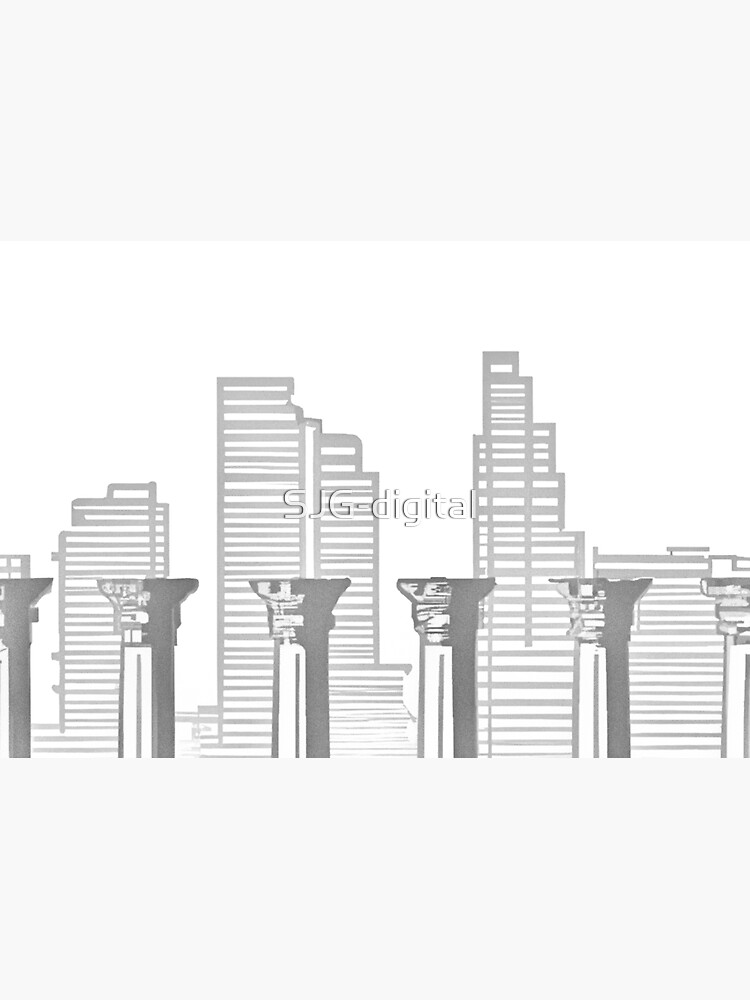 "Column city black and white version" Sticker for Sale by SJG-digital ...