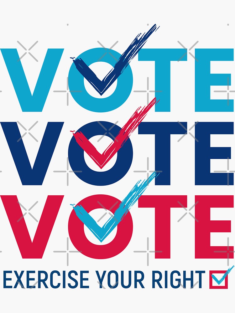 "Vote Exercise Your Right Election" Sticker for Sale by Wishinglob ...
