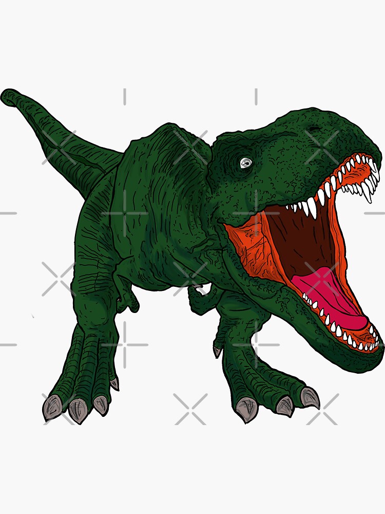 "T-Rex roar" Sticker for Sale by LamassuCreation | Redbubble