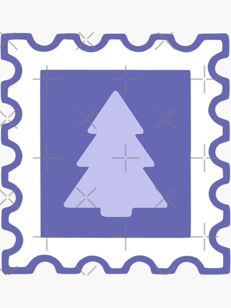 "Christmas Tree Post Stamp" Sticker for Sale by TasimaDesign | Redbubble