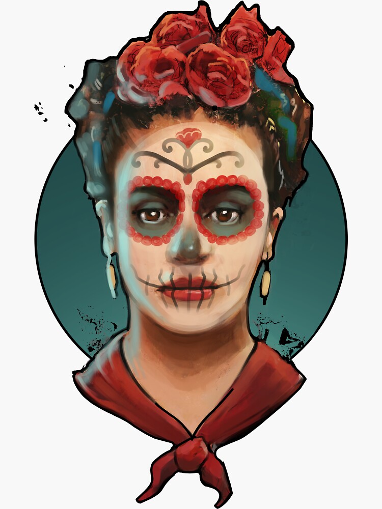 "Day of the Dead - FRIDA" Sticker for Sale by DEGPHILIP | Redbubble