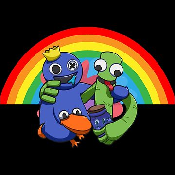 "Blue, Rainbow Friends Paint Splatter " Sticker for Sale by rinjinsato ...