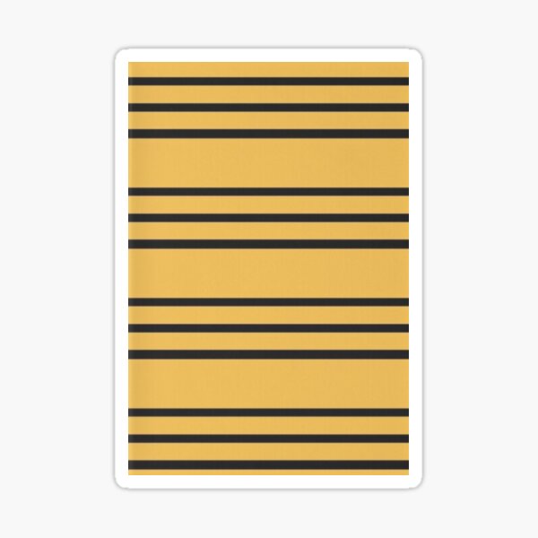 "Black and Yellow Stripe" Sticker for Sale by BuyAndGoneAlley | Redbubble