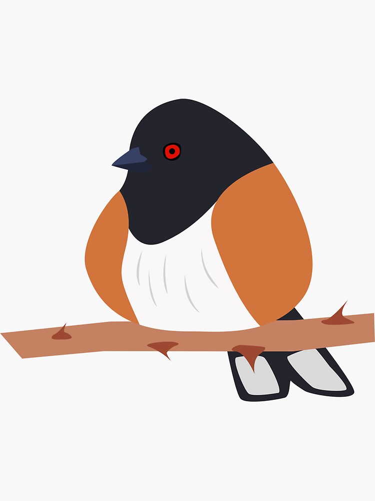 "Spotted Towhee" Sticker for Sale by SonOfAJeffer | Redbubble