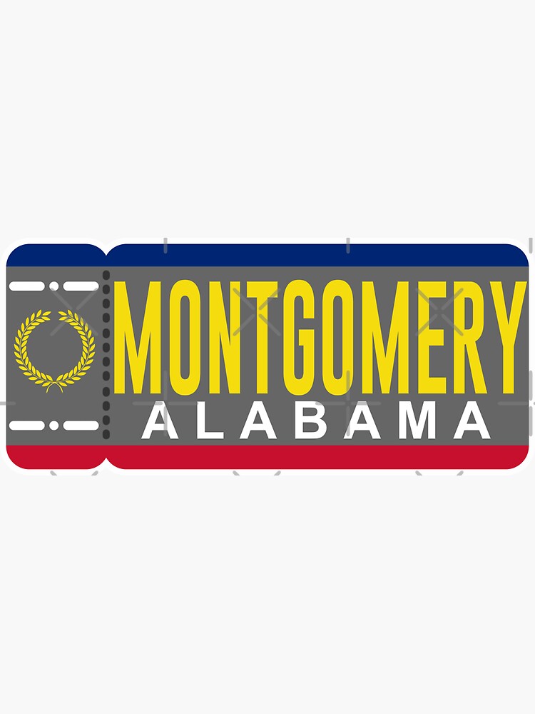 "Montgomery Ticket Flag" Sticker for Sale by JayJaxon | Redbubble