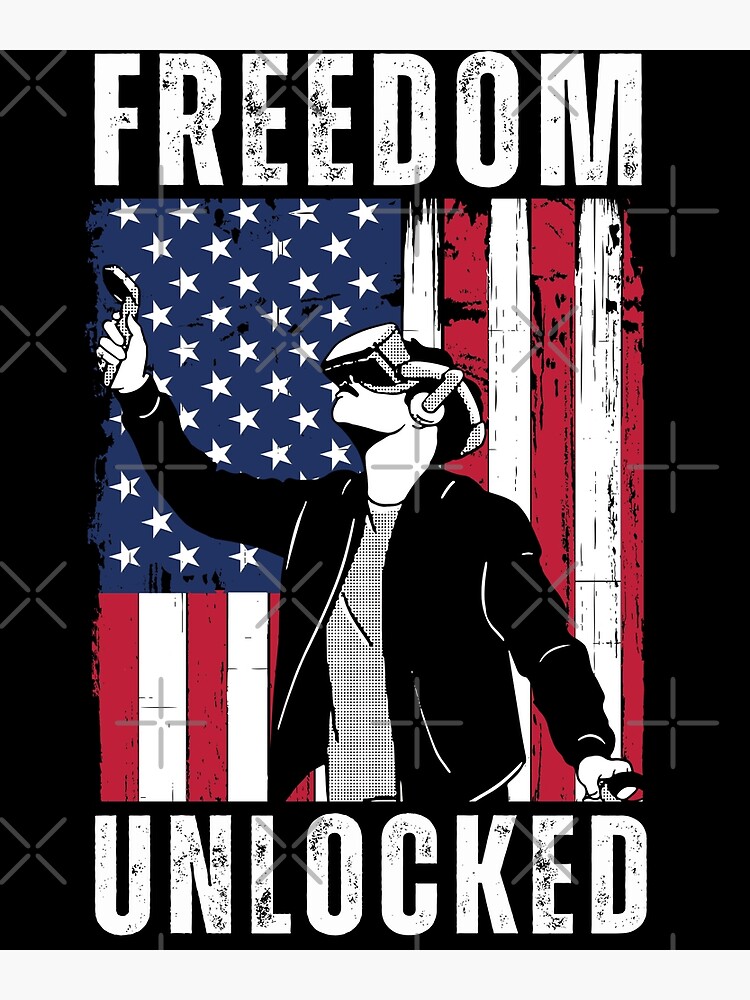 "Freedom Unlocked VR Gamer America Patriotic Flag Virtual Reality ...