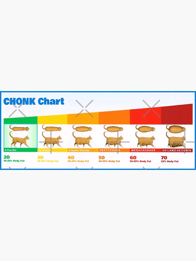 "Chonky Cat Chart Funny Chonk Meme (Oh Lawd He Comin)" Poster for Sale ...
