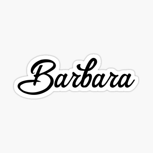 "Barbara Personalized" Sticker for Sale by Binsagar | Redbubble