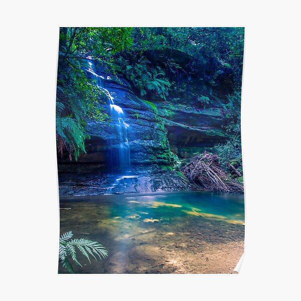 "Waterfall The Pool of " Poster for Sale by BrettSimpson | Redbubble