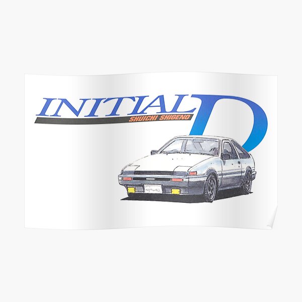 "Initial D - AE86 Logo with Author" Poster for Sale by nerdZmarket ...