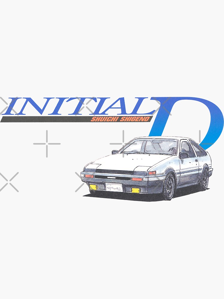 "Initial D - AE86 Logo with Author" Sticker for Sale by nerdZmarket ...