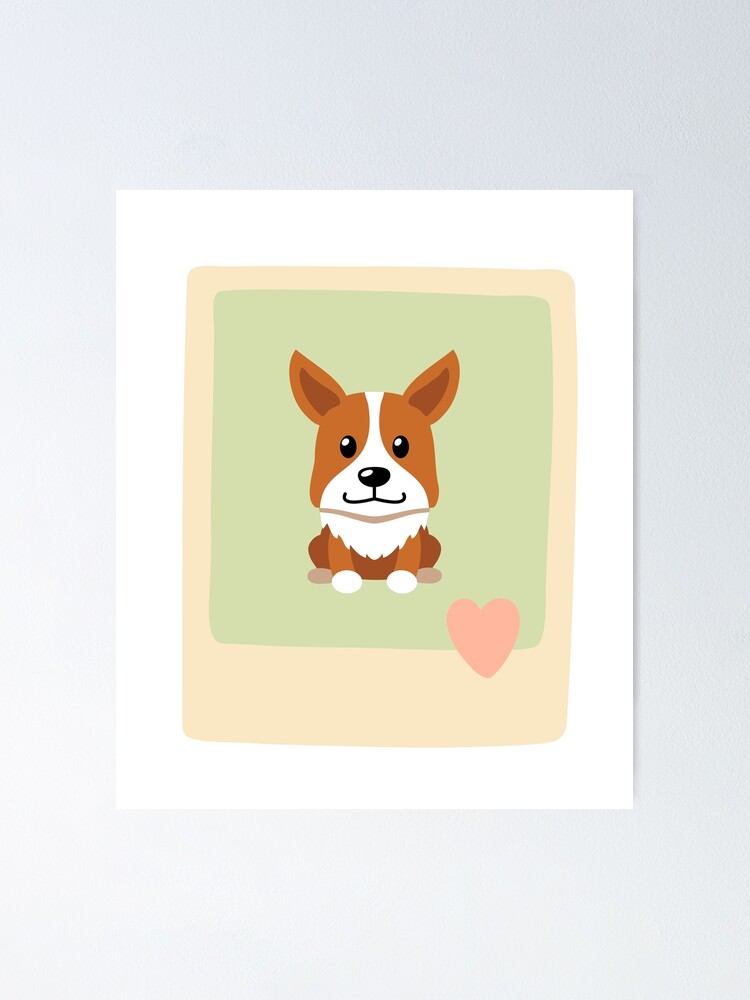 "Dog Lover I Love Corgi Owner Doggo Animation" Poster for Sale by ...