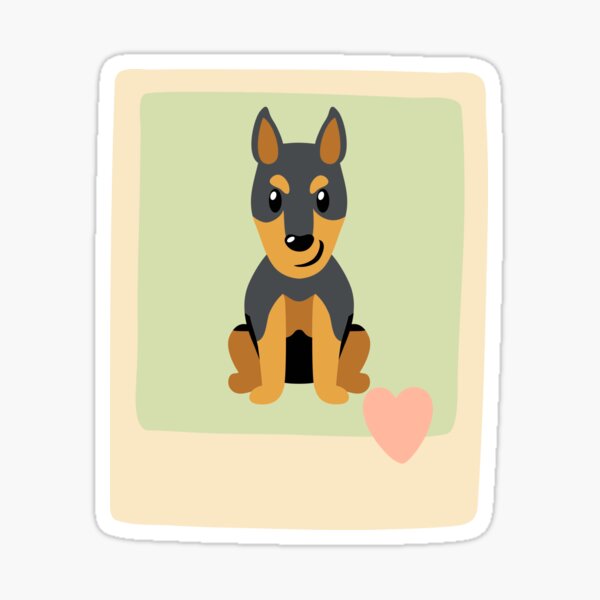"Dog Lover I Love Doberman Owner Doggo Animation" Sticker for Sale by ...