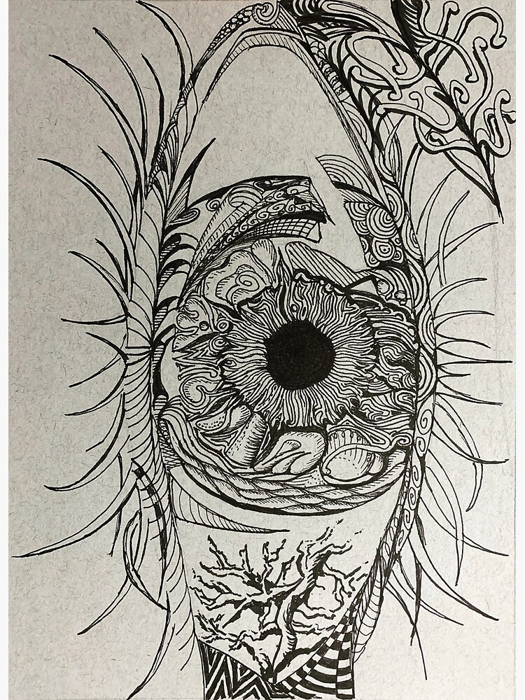 "pen drawn psycho eye zen moments " Poster for Sale by winfredsDesigns ...