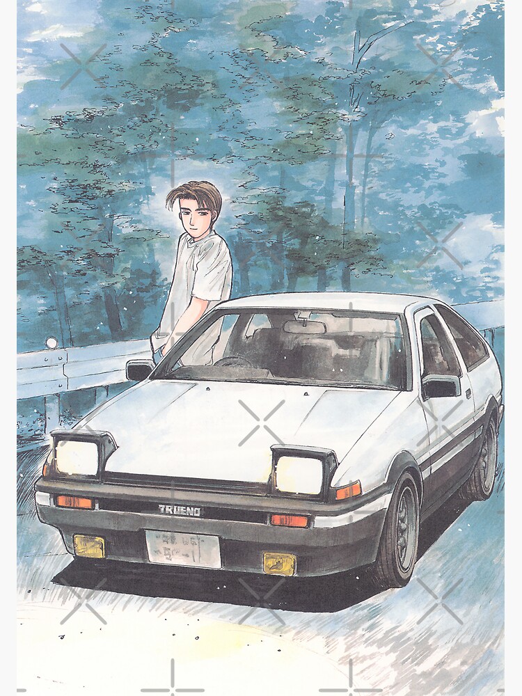"Initial D - Takumi's 86 Manga Style" Sticker for Sale by nerdZmarket | Redbubble