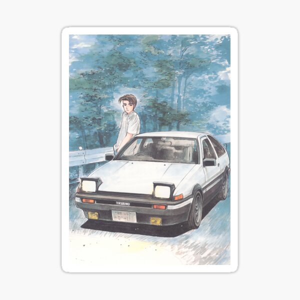 "Initial D - Takumi's 86 Manga Style" Sticker for Sale by nerdZmarket ...