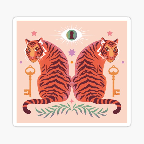 "Tigers and Magic keys" Sticker for Sale by MysteryKit | Redbubble