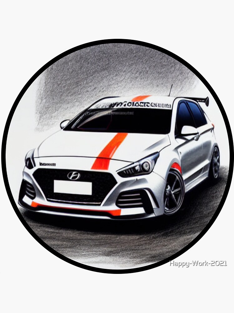 "Performance Hatchback I30N / Car / South Korea / Asia" Sticker for ...