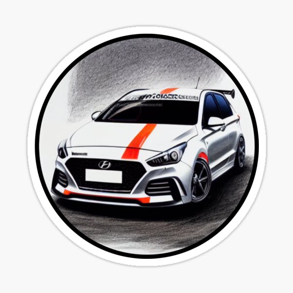 "Performance Hatchback I30N / Car / South Korea / Asia" Sticker for Sale by Happy-Work-2021 ...