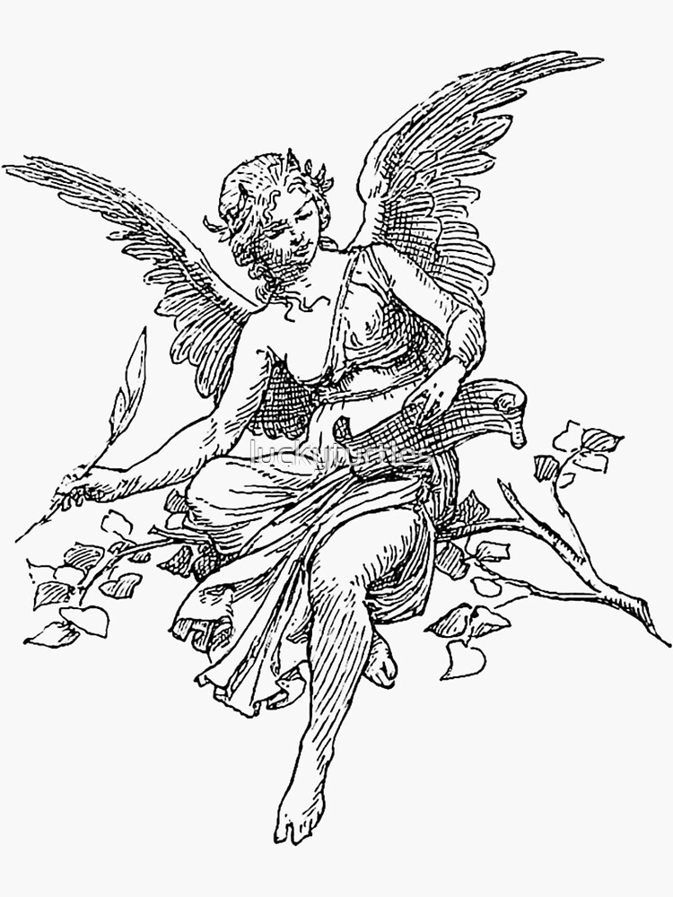 "Angel design" Sticker for Sale by luckyturtles | Redbubble