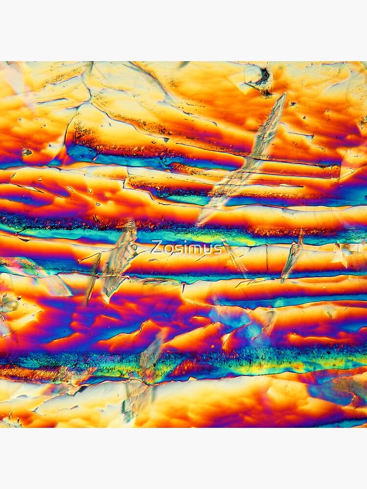 "Rainbow crystals: Potassium hydroxide under a microscope" Throw Pillow ...