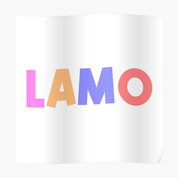 "LAMO Colorful Misspelling" Poster for Sale by Rokcs | Redbubble